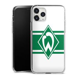DeinDesign iPhone 11 Pro Max Handy Silikon H&uuml;lle Case transparent Handyh&uuml;lle Sv Werder Bremen Official Licensed Product Logo Silikon Case