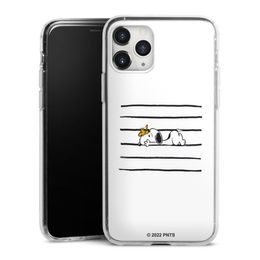 DeinDesign iPhone 11 Pro Max Handy Silikon H&uuml;lle Case transparent Handyh&uuml;lle Snoopy Dog Peanuts Silikon Case
