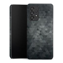DeinDesign Galaxy A33 5G Handy Premium Case Smartphone Handyh&uuml;lle Schutzh&uuml;lle matt Muster Black Triangle Premium Case