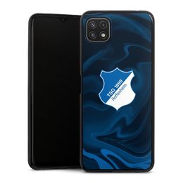 DeinDesign Galaxy A22 5G Handy Slim Case extra d&uuml;nn Silikon Handyh&uuml;lle schwarz H&uuml;lle Official Licensed Product Jersey Tsg 1899 Hoffenheim Silikon Slim Case