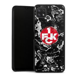 DeinDesign Galaxy A22 5G Handy Slim Case extra d&uuml;nn Silikon Handyh&uuml;lle schwarz H&uuml;lle Coat Of Arms 1. Fc Kaiserslautern Muster Silikon Slim Case
