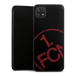 DeinDesign Galaxy A22 5G Handy Slim Case extra d&uuml;nn Silikon Handyh&uuml;lle schwarz H&uuml;lle Texture Merchandise 1. Fcn Silikon Slim Case