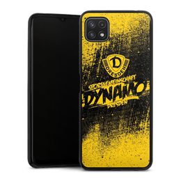 DeinDesign Galaxy A22 5G Handy Slim Case extra d&uuml;nn Silikon Handyh&uuml;lle schwarz H&uuml;lle Logo Official Licensed Product Sg Dynamo Dresden Silikon Slim Case