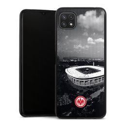 DeinDesign Galaxy A22 5G Handy Slim Case extra d&uuml;nn Silikon Handyh&uuml;lle schwarz H&uuml;lle Eintracht Frankfurt Sge Stadium Silikon Slim Case