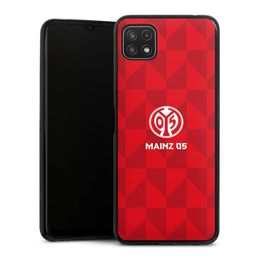 DeinDesign Galaxy A22 5G Handy Slim Case extra d&uuml;nn Silikon Handyh&uuml;lle schwarz H&uuml;lle Mainz 05 Official Licensed Product Merchandise Silikon Slim Case