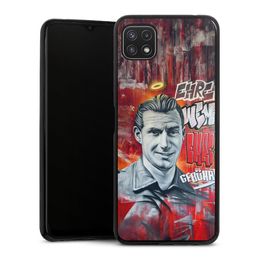 DeinDesign Galaxy A22 5G Handy Slim Case extra d&uuml;nn Silikon Handyh&uuml;lle schwarz H&uuml;lle 1. Fc Kaiserslautern 1. Fck Fritz Walter Silikon Slim Case