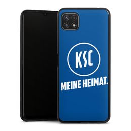 DeinDesign Galaxy A22 5G Handy Slim Case extra d&uuml;nn Silikon Handyh&uuml;lle schwarz H&uuml;lle Karlsruher Sc Statement Ksc Silikon Slim Case