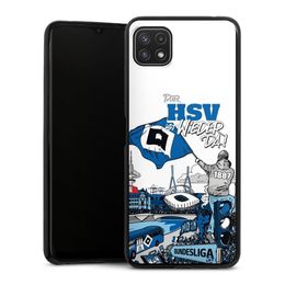 DeinDesign Galaxy A22 5G Handy Slim Case extra d&uuml;nn Silikon Handyh&uuml;lle schwarz H&uuml;lle Ascent Hamburger Sv Official Licensed Product Silikon Slim Case
