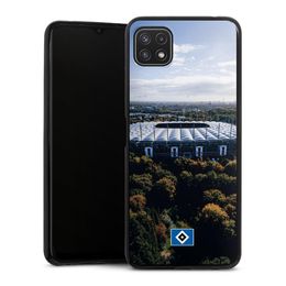 DeinDesign Galaxy A22 5G Handy Slim Case extra d&uuml;nn Silikon Handyh&uuml;lle schwarz H&uuml;lle Hsv Hamburger Sv Stadium Silikon Slim Case