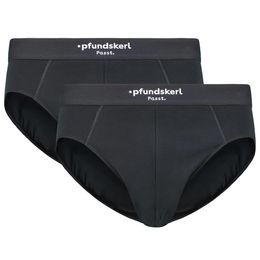 Herren Gro&szlig;e Gr&ouml;&szlig;en | Pfundskerl 2er-Pack Slips mit Elasthan Farbe schwarz Gr&ouml;&szlig;e: 4XL