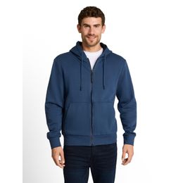 Tom Tailor Herren Kapuzensweatjacke, blau, Gr. XXXL, Sweatware, Obermaterial: 70% Baumwolle, 30% Polyester, Sweatjacken, mit Kapuze
