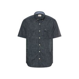 Camel Active Herren Kurzarmhemd, grau, Gr. L, meliert, Web, Obermaterial: 100% Baumwolle, Hemden, mit Button-Down-Kragen