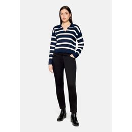 Betty Barclay Damen Strickpullover "Damen mit Streifen", blau, Gr. 38, Obermaterial: 80% Viskose, 20% Polyamid, Pullover