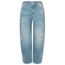 Gang Damen 5-Pocket-Jeans "94IDA"bright blau repair, Gr. 32, unifarben, 98% Baumwolle, 2% Elasthan, Jeans, im 5-Pocket Style