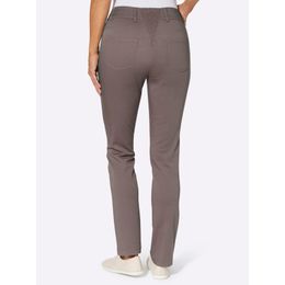 Classic Basics Damen Bequeme Jeansdunkeltaupe, Gr. 54, unifarben, 81% Baumwolle, 17% Polyester, 2% Elasthan, Jeans
