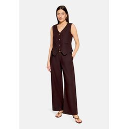 Cartoon Damen Stoffhose "Damen mit Bundfalten", braun, Gr. 36, Obermaterial: 55% Leinen, 45% Viskose, Hosen