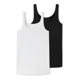 Schiesser Undershirt girl size 152 Black / White
