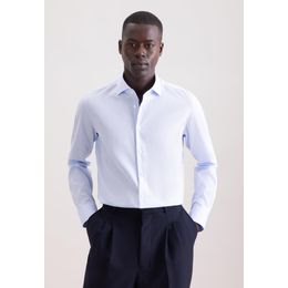 Seidensticker Herren Businesshemd "Schwarze Rose", blau, Gr. 40, Strukturmuster, 100% Baumwolle, Hemden, X-Slim 1/1 Kentkragen Struktur