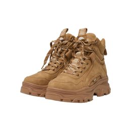 Buffalo Damen Stiefel "Buffalo VENOM MID - VEGAN NAPPA", Gr. 42, beige, Kunstfaser, unifarben, Schuhe