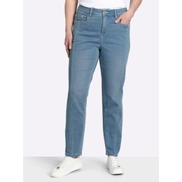 sheego Gro&szlig;e Gr&ouml;&szlig;en Skinny Jeans mit Push-up-Abn&auml;hern, blue-bleached, Gr&ouml;&szlig;e 52 - Damen
