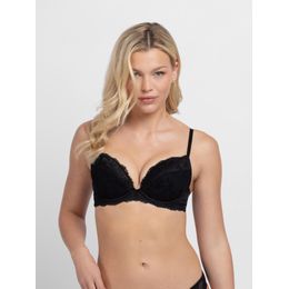 Dorina Damen B&uuml;gel-BH "Perfect Lace", Gr. 80, schwarz, Obermaterial: 90% Nylon, 10% Elasthan, BHs, mit B&uuml;gel, verstellbare Tr&auml;ger, mit Spitze,