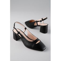 ANISTON SHOES Damen Riemchensandalette, Gr. 39, schwarz, Lederimitat, Schuhe, Sommerschuh, Riemchensandalette - neue KOLLEKTION
