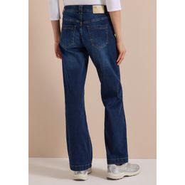 Cecil Damen Loose-fit-Jeans, blau, Gr. 26, unifarben, Jeans, 76% Baumwolle, 22% Polyester, 2% Elasthan, Jeans, im Loose Fit