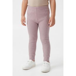 name it M&auml;dchen Leggings "NMNWAX WOOL RIB LEGGING NOOS", Gr. 104, beige, Strick, Obermaterial: 100% Wolle, unifarben, Hosen, aus reiner Merinowolle