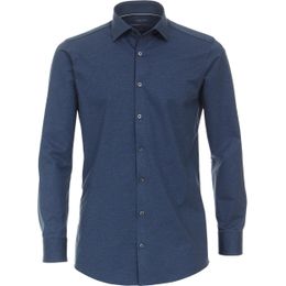 Venti Herren Businesshemd "Venti Businesshemd Langarm uni", blau, Gr. 41, unifarben, 89% Baumwolle, 11% Elasthan, Hemden
