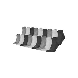 Puma Herren Kurzsocken "Socken Quarter Plain ECOM 18P 18er Pack", Gr. 39, grau, Obermaterial: 68% Baumwolle CO. 18% Polyamid PA. 12% Polyester PES.