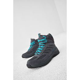 Waldl&auml;ufer WALDL&Auml;UFER Damen Outdoorschuh "H-Debby", Gr. 5,5grau petrol, Textil, Veloursleder, Schuhe, Winterboots, Schn&uuml;rboots mit Waterproof-Ausstattung, in