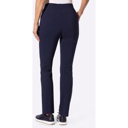 Casual Looks Damen Schlupfhose, blau, Gr. 22, unifarben, 72% Viskose, 25% Polyamid, 3% Elasthan, Hosen
