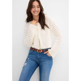 bonprix Damen Schlagjeans, blau, Gr. 52, Obermaterial: 82% Baumwolle, 17% Polyester, 1% Elasthan, Jeans, Regular Fit, aus Baumwolle, Polyester und