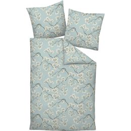 Bettw&auml;sche Janine, blau, Interlock-Jersey, Obermaterial: 100% Baumwolle, Bettw&auml;sche, "CARMEN S 55123 02 155x200,80x80", mit Rei&szlig;verschluss