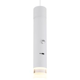 Globo LIGHTING H&auml;ngeleuchte "PELO", &Oslash; 3,8cm H: 120cm, 1 Stk., wei&szlig;, Wohnzimmer, Leuchten, H&auml;ngelampe Esszimmer-Leuchte Esstischleuchte Wohnzimmer