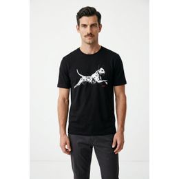 Hugo Herren T-Shirt "Dirunn"schwarz001, Gr. XL, unifarben, Single Jersey, Obermaterial: 100% Baumwolle, Shirts, Reine Baumwolle, Rundhalsausschnitt,