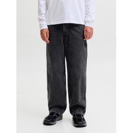 Jack & Jones Kinder Relax-fit-Jeans "JJIALEX JJCARPENTER AT 562 JNR", grau, Gr. 158, JACK & JONES JUNIOR, clean, Denim/Jeans, Obermaterial: 100% Baumwolle, Jeans,