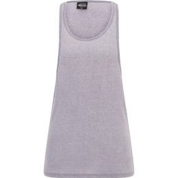 Urban Classics Damen Yoga & Relax Shirt "Urban Classics Damen Ladies Loose Burnout Tank"denimblau, Gr. XS, unifarben, 65% Polyester, 35% Baumwolle,