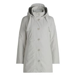 Betty Barclay Damen Outdoorjacke, wei&szlig;, Gr. 40, unifarben, Web, Obermaterial: 100% Polyester, Jacken, mit Kapuze