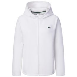 Lacoste Damen Sweatjacke "Lacoste SH0152 Sweatjacke Damen Bekleidung", wei&szlig;, Gr. L, 71% Polyester, 25% Baumwolle, 4% Elasthan, Sweatjacken