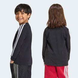M&auml;dchen Langarmshirt "3 STRIPE LS"schwarz, Gr. 116, adidas originals, Obermaterial: 100% Baumwolle, Shirts, f&uuml;r Kinder, sportlicher Stil, ohne