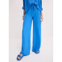 bonprix Damen Marlene-Hosegletscherblau, Gr. 36, Obermaterial: 100% Polyester, Hosen, l&auml;ssiger Schnitt, bequemer Gummizug, Loose Fit Passform