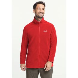 Jack Wolfskin Herren Fleecejacke "TAUNUS 100 FZ M", rot, Gr. XXXL, Fleece, Obermaterial: 100% Polyester. Futter: 100% Polyester, Jacken, mit