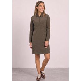 Street One Damen Midikleidvelvet mocha, Gr. 34, unifarben, Cord, 98% Baumwolle, 2% Elasthan, Kleider, in Cord-Optik