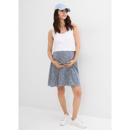 bonprix Damen Umstandskleid, blau, Gr. 44, Jersey, Obermaterial: 95% Baumwolle, 5% Elasthan. Einsatz: 95% Baumwolle, 5% Elasthan, Kleider, aus