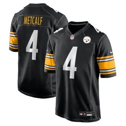 Nike Herren Footballtrikot "Nike Trikot Pittsburgh Steelers NFL Home Game Jersey Metcalf 4", schwarz, Gr. L, 100% Polyester, Trikots