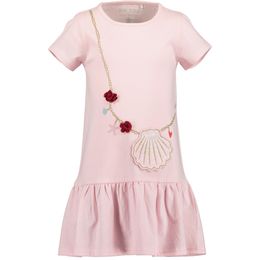 Blue Seven M&auml;dchen Jerseykleid, rosa, Gr. 104, bedruckt, unifarben, Jersey, Obermaterial: 100% Baumwolle, Kleider, mit hochwertigem Frontmotiv im