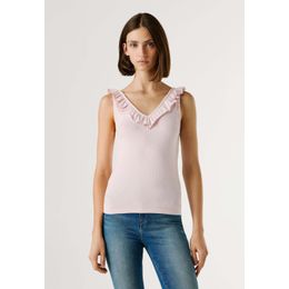 Pepe Jeans Damen T-Shirt "basic t-shirt MILLIE", rosa, Gr. XL, 50% Baumwolle, 45% Modal, 5%elasthan, Shirts