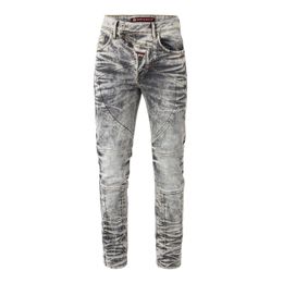 Cipo & Baxx CIPO & BAXX Herren 5-Pocket-Jeans "Cipo & Baxx Jeans", grau, Gr. 38, Farbverlauf, Obermaterial: 99% Baumwolle CO. 1% Elasthan EL., Jeans, mit