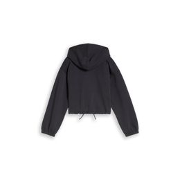 TOM TAILOR Kinder Sweatjacke "Full Zip", schwarz, Gr. 152, Sweatware, Obermaterial: 100% Baumwolle, Sweatjacken, mit Kordelzug in kurzer Form